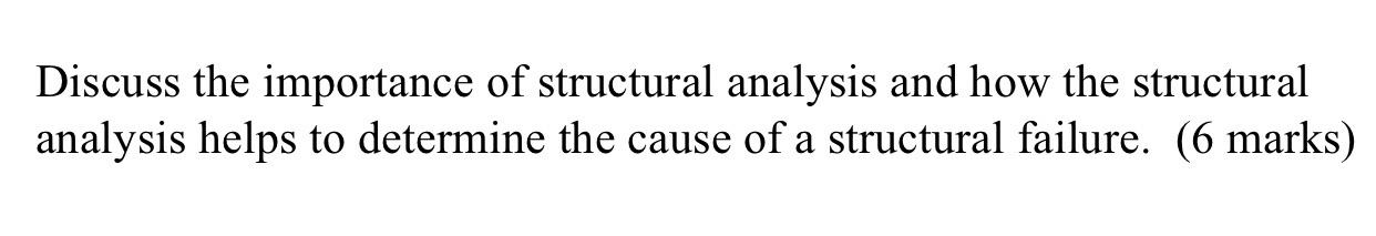 Solved Discuss the importance of structural analysis and how | Chegg.com