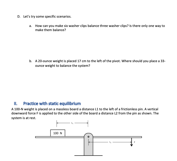 Solved A ruler is balanced on a pivot, as shown here. If we | Chegg.com