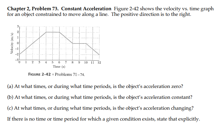 Solved Chapter 2, Problem 73. Constant Acceleration Figure | Chegg.com