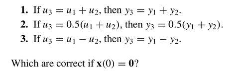 Solved Consider a system with input u and output y. Three | Chegg.com