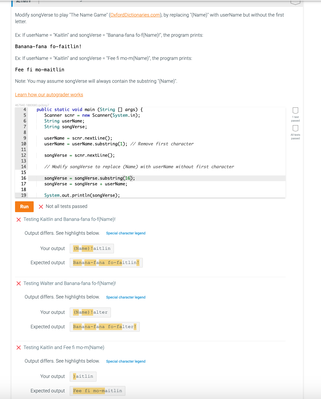 Solved Modify songVerse to play "The Name Game" | Chegg.com