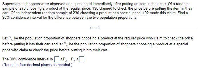 Solved Supermarket shoppers were observed and questioned | Chegg.com