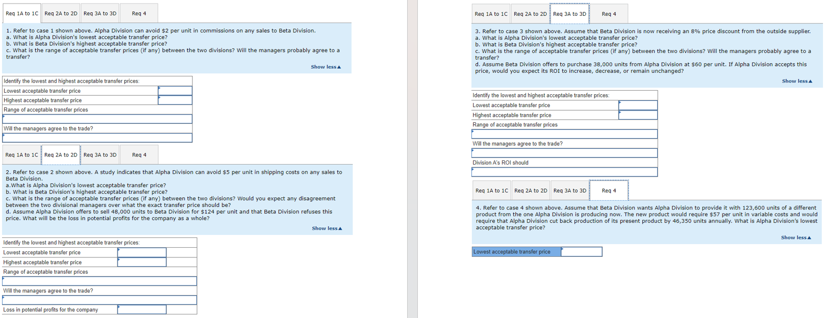 Alpha and Beta are divisions within the same company. | Chegg.com