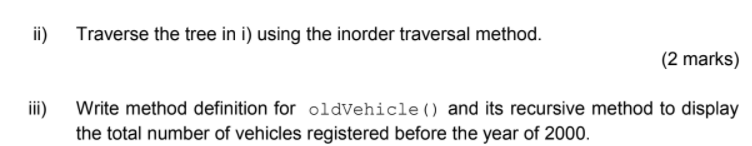Solved public class Vehicle { private String regNo; private | Chegg.com