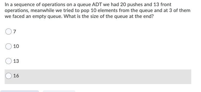 Solved In a sequence of operations on a queue ADT we had 20 | Chegg.com