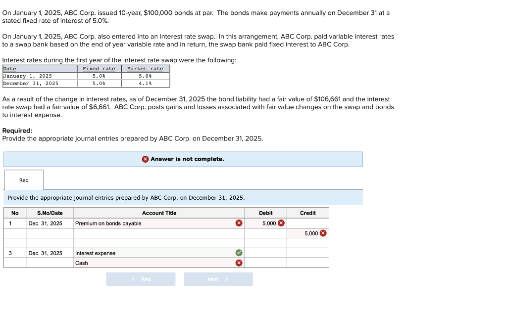 Solved On January 1, 2025, ABC Corp. issued 10-year, | Chegg.com