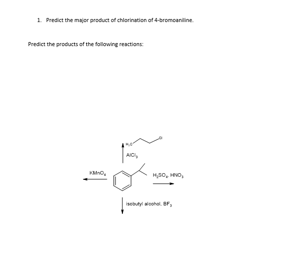 Solved 1. Predict the major product of chlorination of | Chegg.com