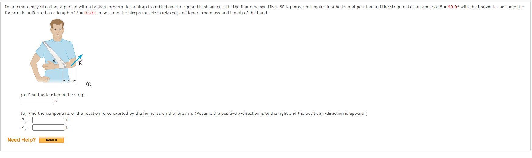 Solved In an emergency situation, a person with a broken | Chegg.com