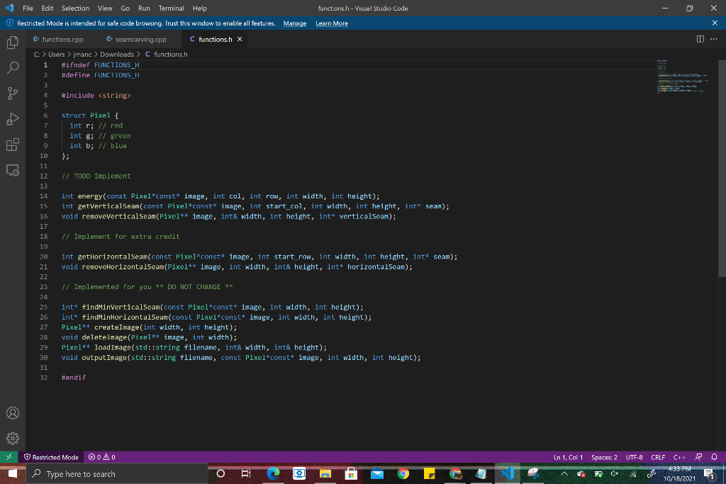 Please help! Code is in C++, all starting code is | Chegg.com