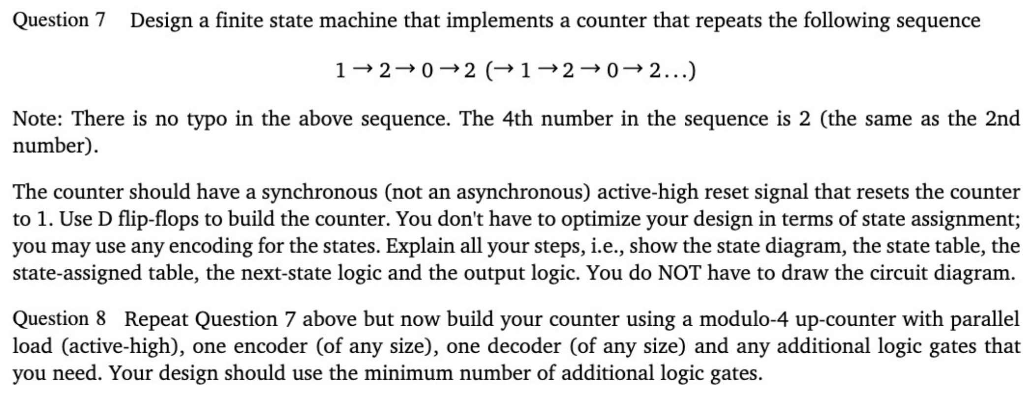 Solved 1→2→0→2(→1→2→0→2…) Note: There is no typo in the | Chegg.com
