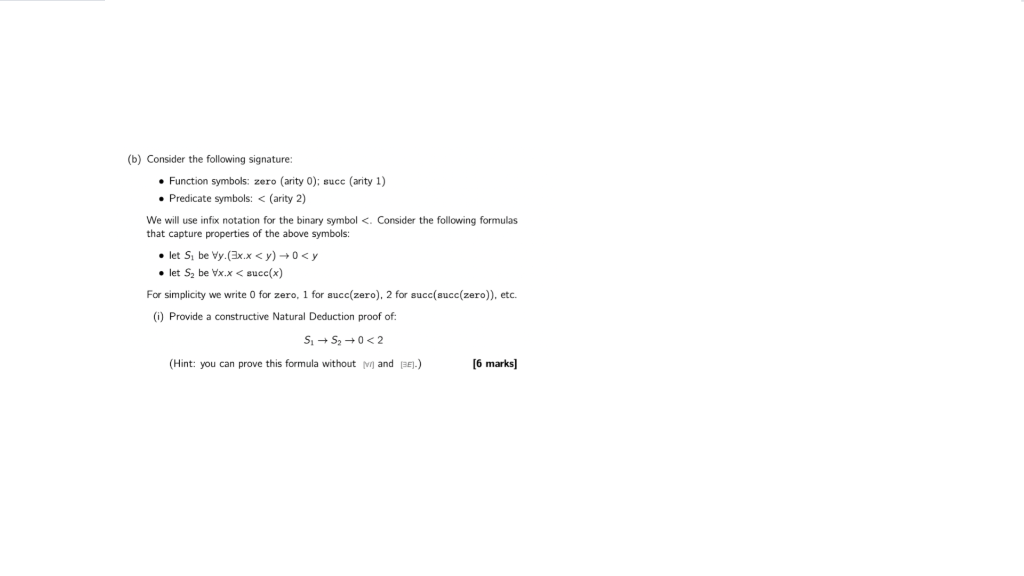 Solved (6) Consider the following signature: • Function | Chegg.com