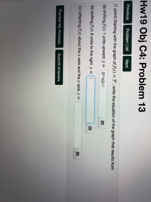 Solved Hw19 Obj C4: Problem 13 List Next (1 point) Starting | Chegg.com