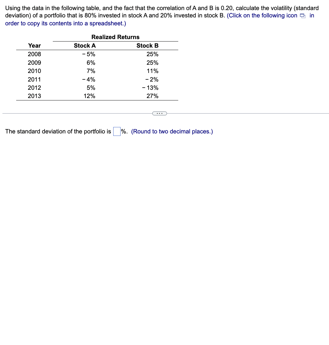 Solved Using the data in the following table, and the fact | Chegg.com