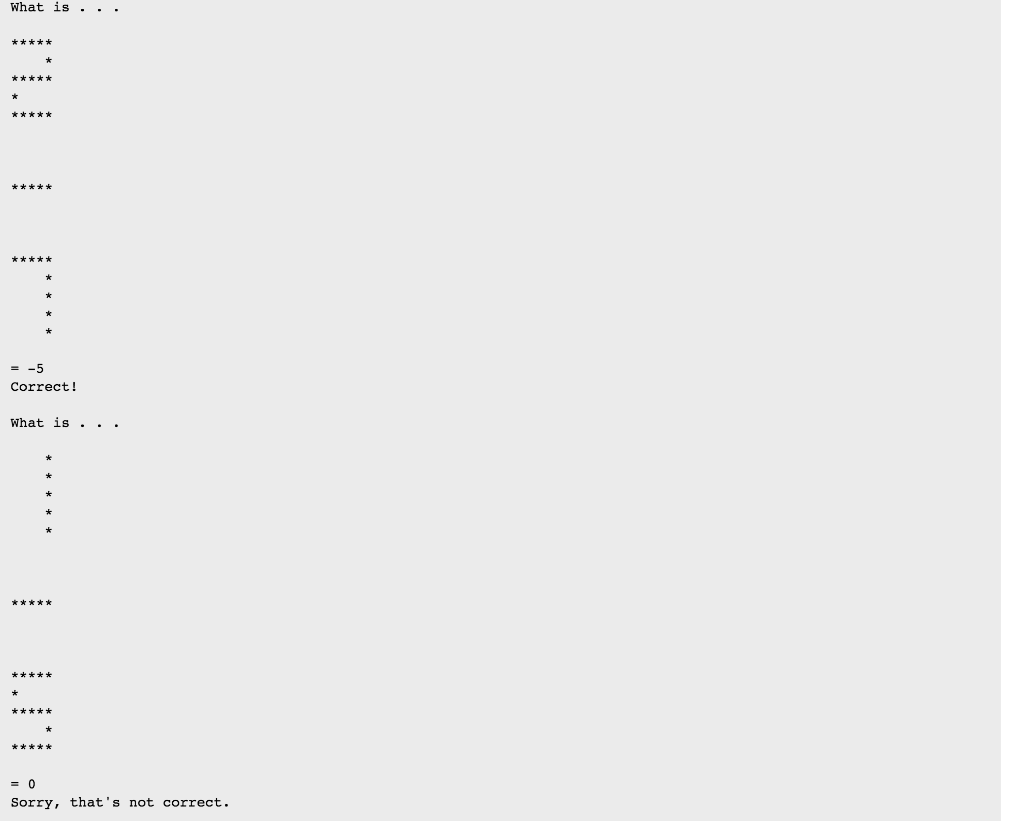 Solved 4 codes: 1. def horizontal_line(width): for i in | Chegg.com