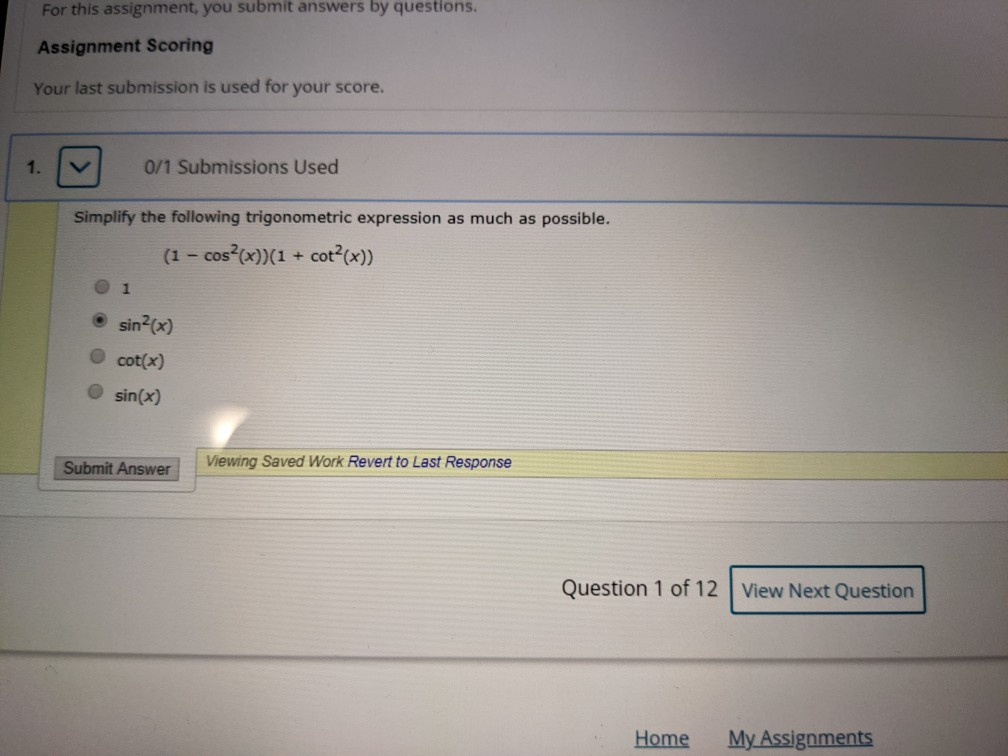 Solved For this assignment, you submit answers by questions. | Chegg.com