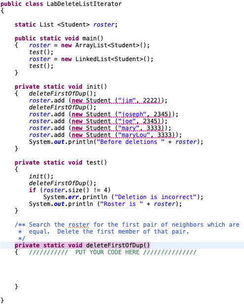 Solved 2. Define a class named Student in your listDriver | Chegg.com
