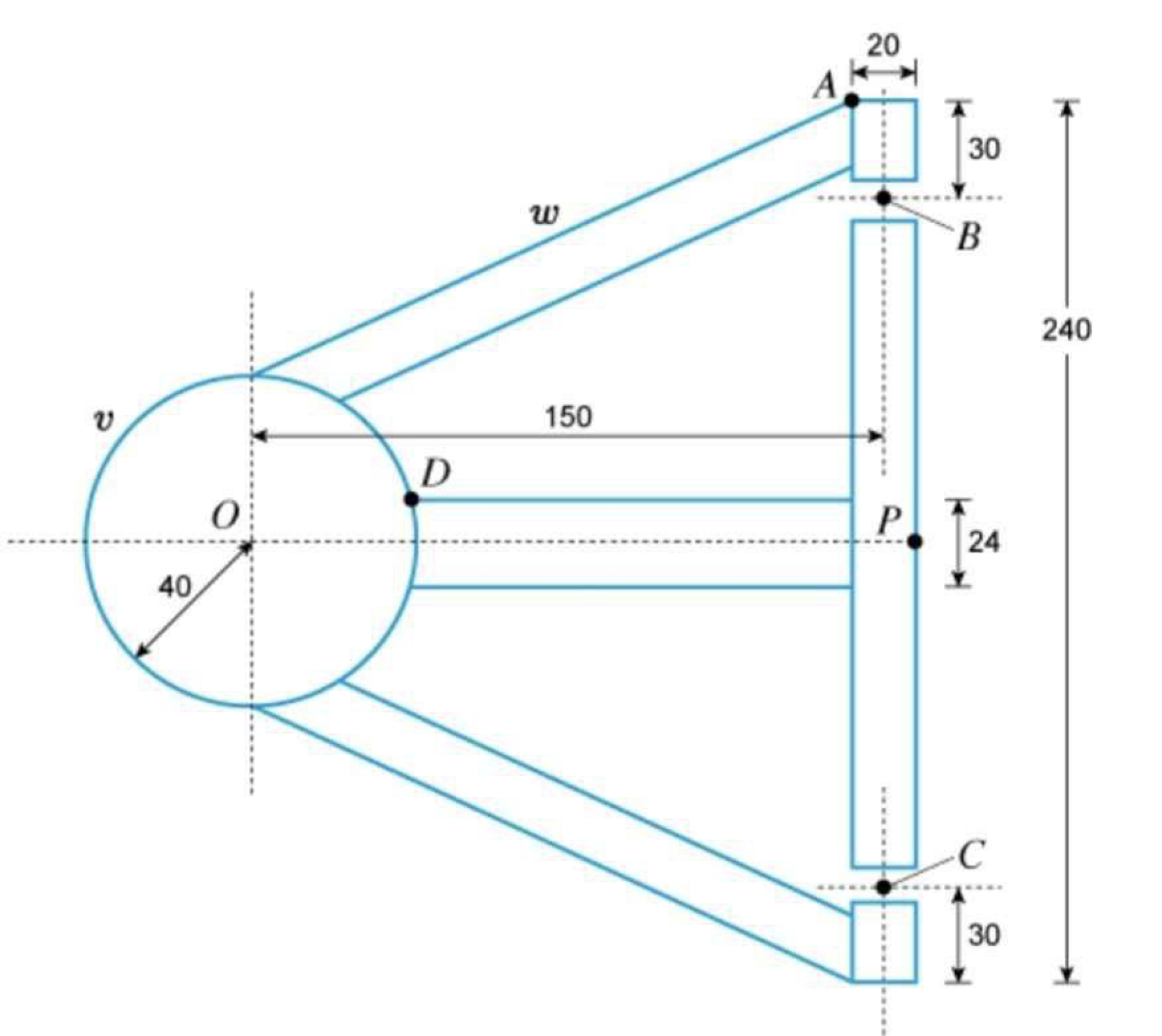 The equation of the circle through points B, ﻿P and C | Chegg.com