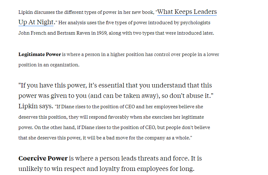 Solved Please choose one of the several types of power | Chegg.com