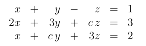 Solved Determine c, if possible, so that there is a | Chegg.com