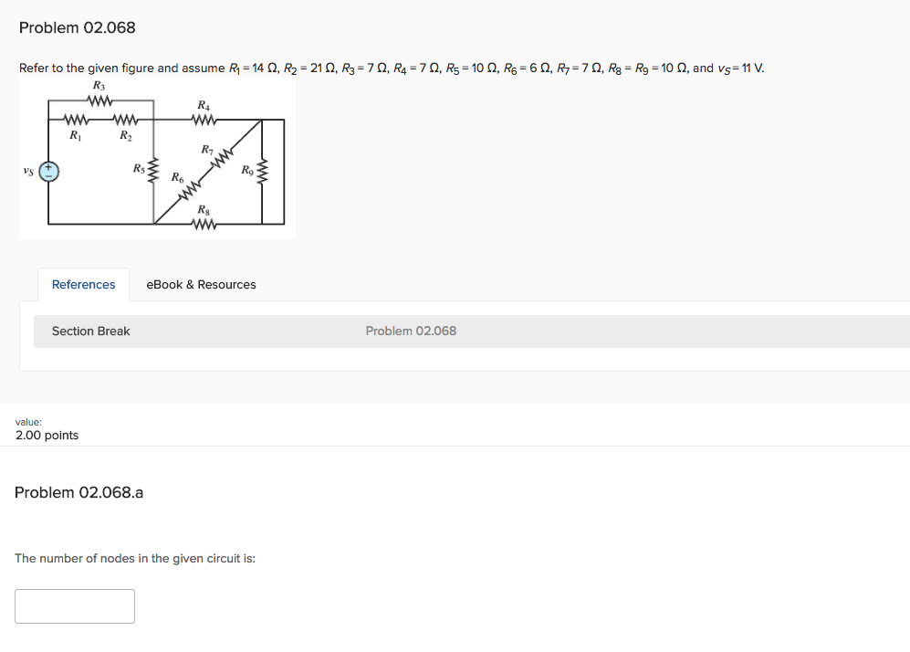 Solved Problem 02 068 Refer To The Given Figure And Assume
