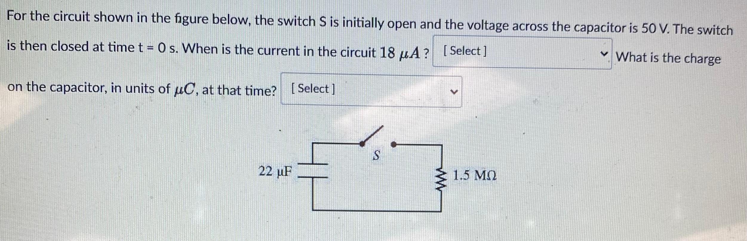 Solved or the circuit shown in the figure below, the switch | Chegg.com