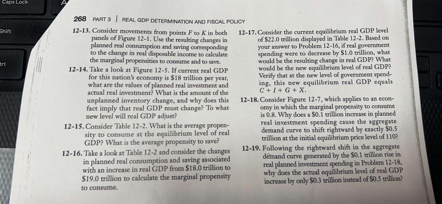 Solved 12.1: Determinants of Planned Consumption and Planned | Chegg.com