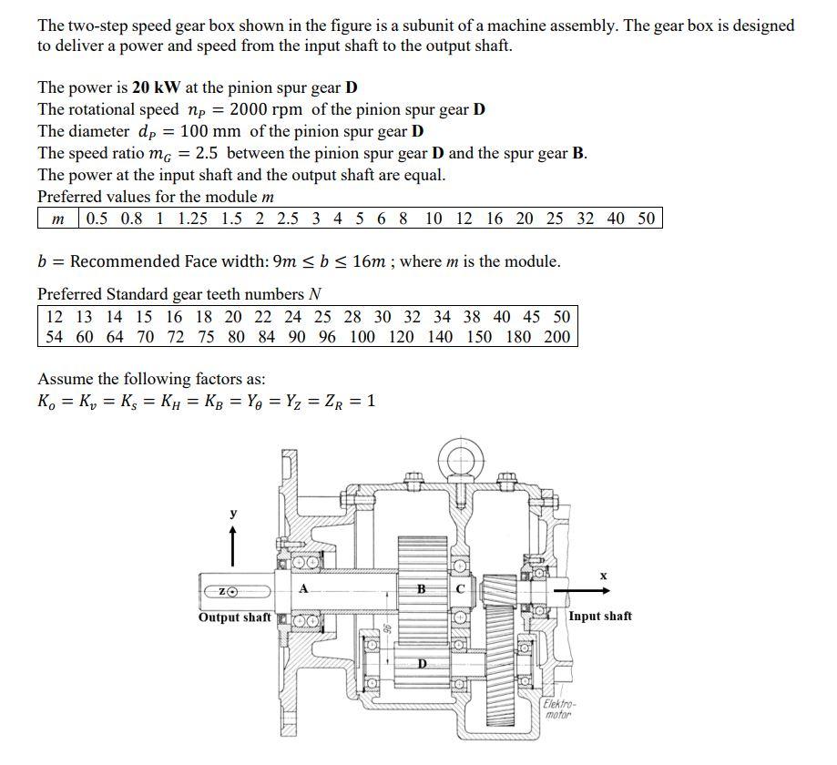 Solved The two-step speed gear box shown in the figure is a | Chegg.com