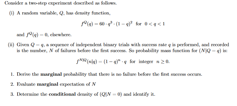 Solved Consider a two-step experiment described as follows. | Chegg.com