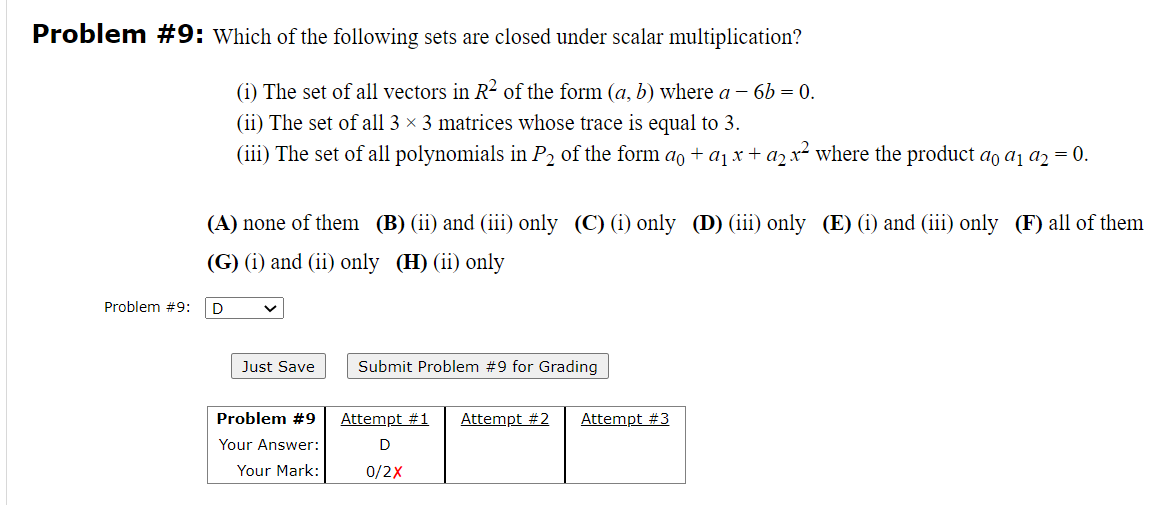 Solved Problem #9: Which of the following sets are closed | Chegg.com