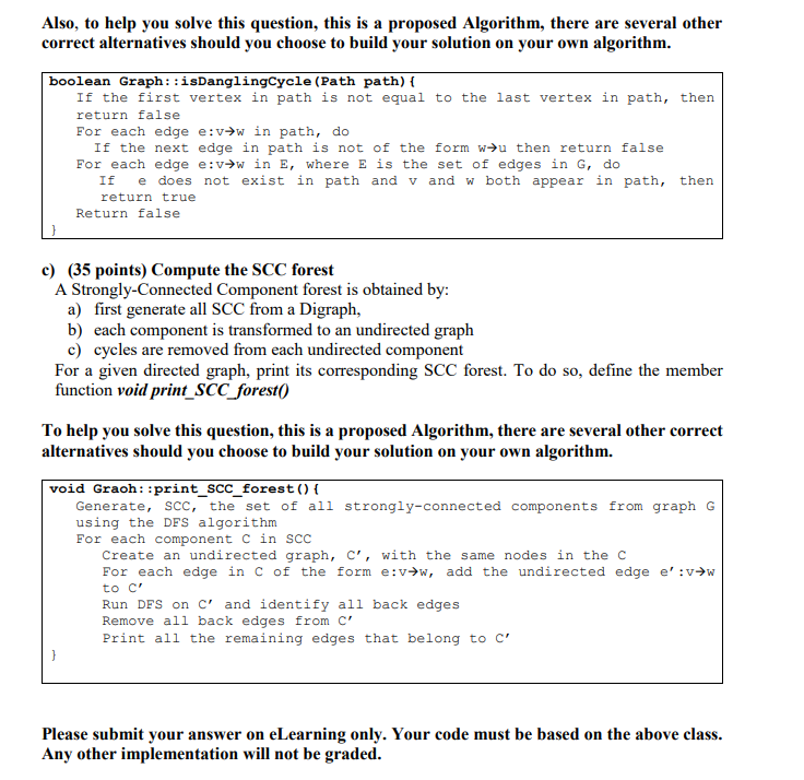 Solved Given the following basic class for directed | Chegg.com