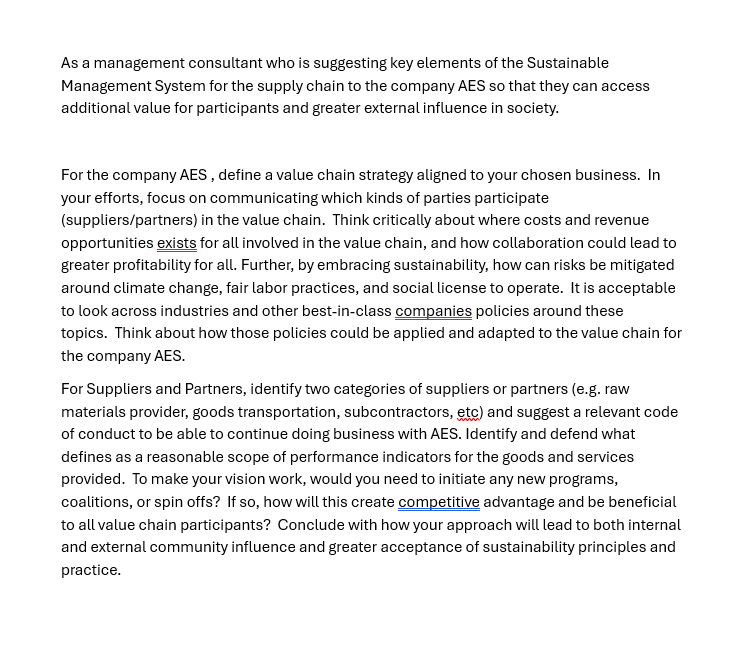 Solved As a management consultant who is suggesting key | Chegg.com