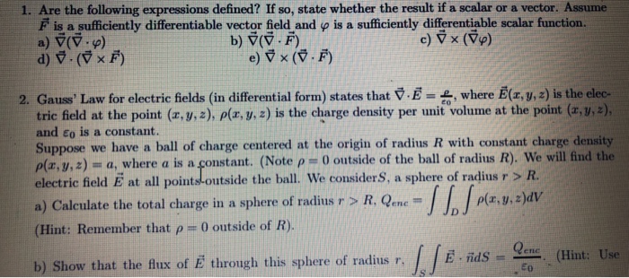 Solved 1. Are the following expressions defined? If so, | Chegg.com