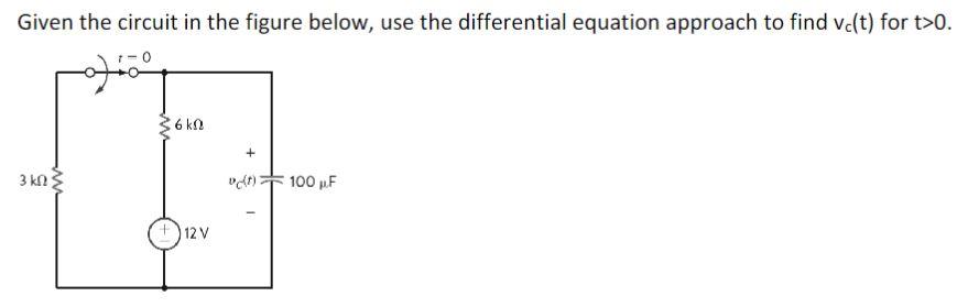 Solved Given the circuit in the figure below, use the | Chegg.com
