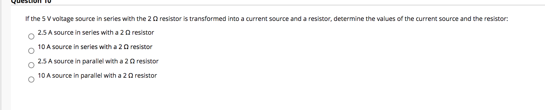 Solved If the 5 V voltage source in series with the 2 Ω | Chegg.com