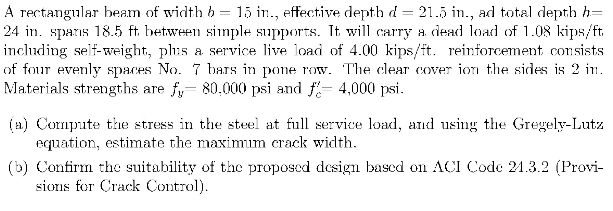 Solved - A rectangular beam of width b = 15 in., effective | Chegg.com