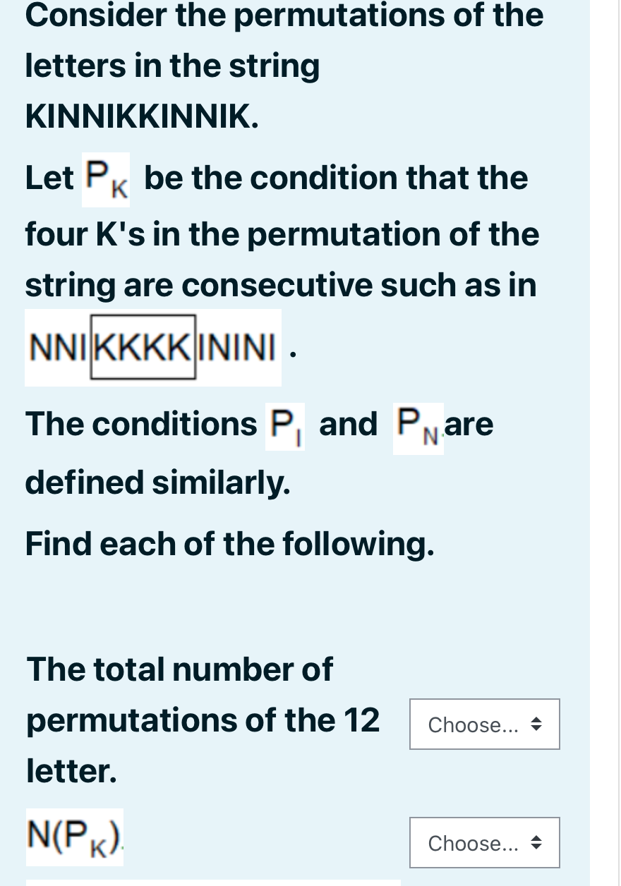 Consider the permutations of the letters in the | Chegg.com