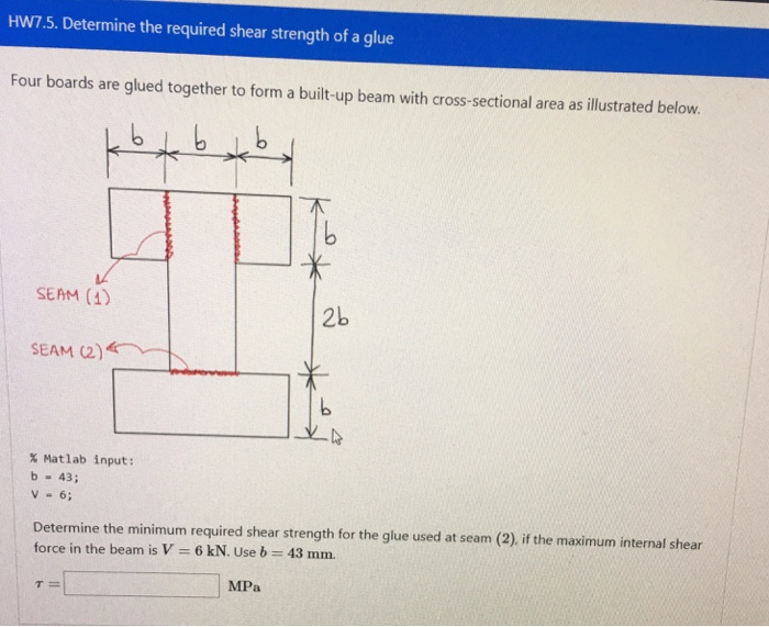 Solved HW7.5. Determine the required shear strength of a | Chegg.com