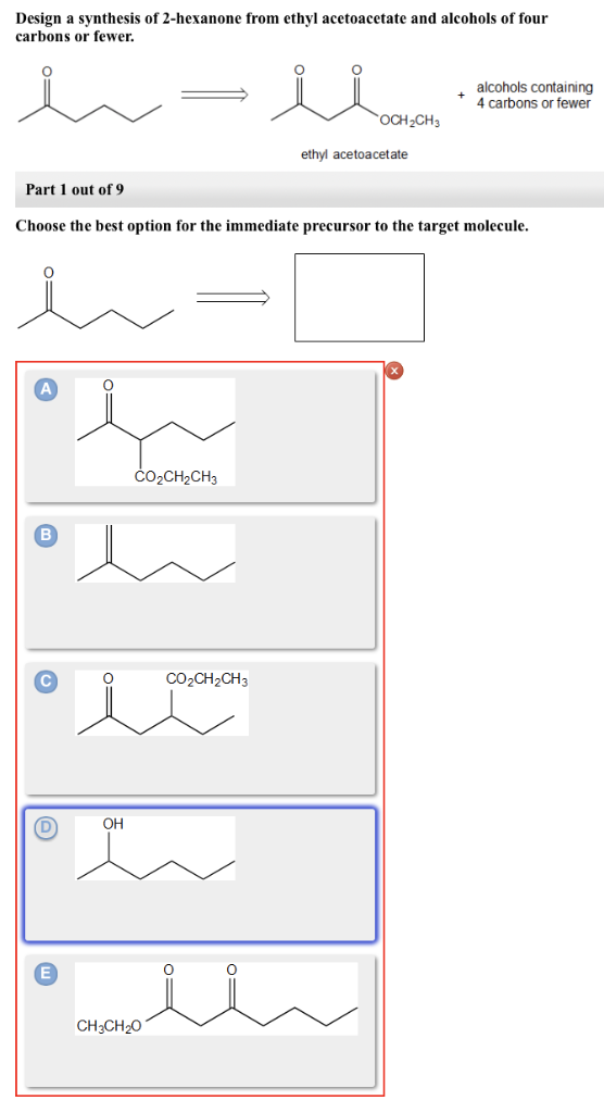 Solved Design a synthesis of 2-hexanone from ethyl | Chegg.com