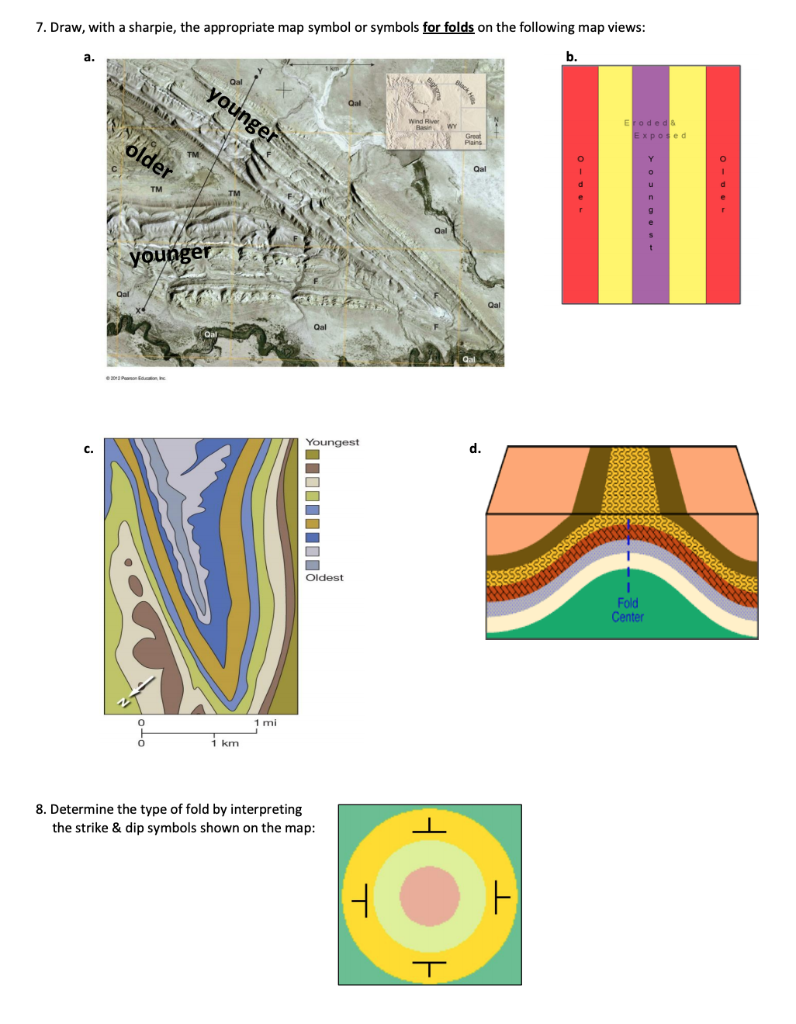 Solved Geologic Map Symbols Assignment Name 1. a. Why do | Chegg.com