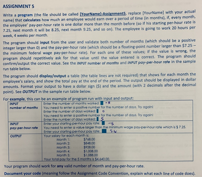 Solved ASSIGNMENT 5 Write a program (the file should be | Chegg.com