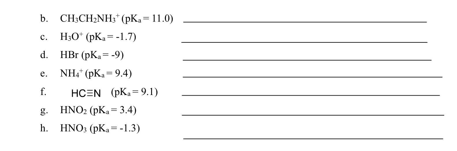 Solved For each of the following compounds (shown in their | Chegg.com