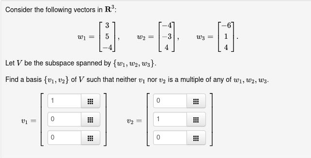 Solved Consider the following vectors in R3 : | Chegg.com