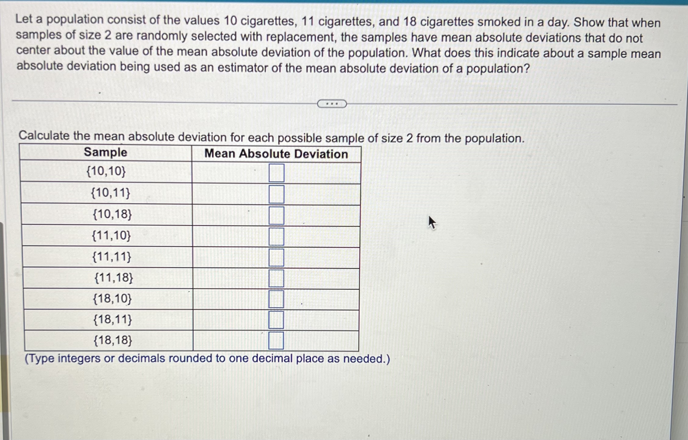 Solved Let a population consist of the values 10 | Chegg.com