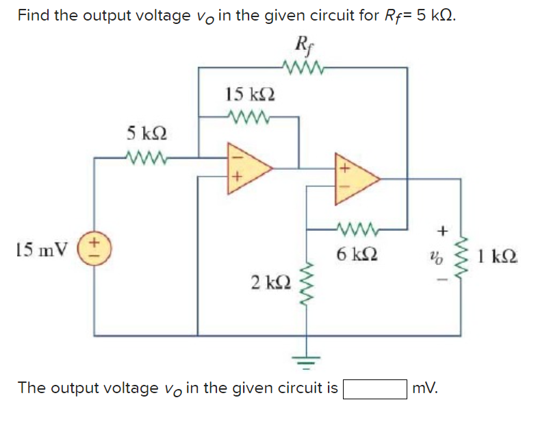 Solved Find the output voltage vO in the given circuit for | Chegg.com