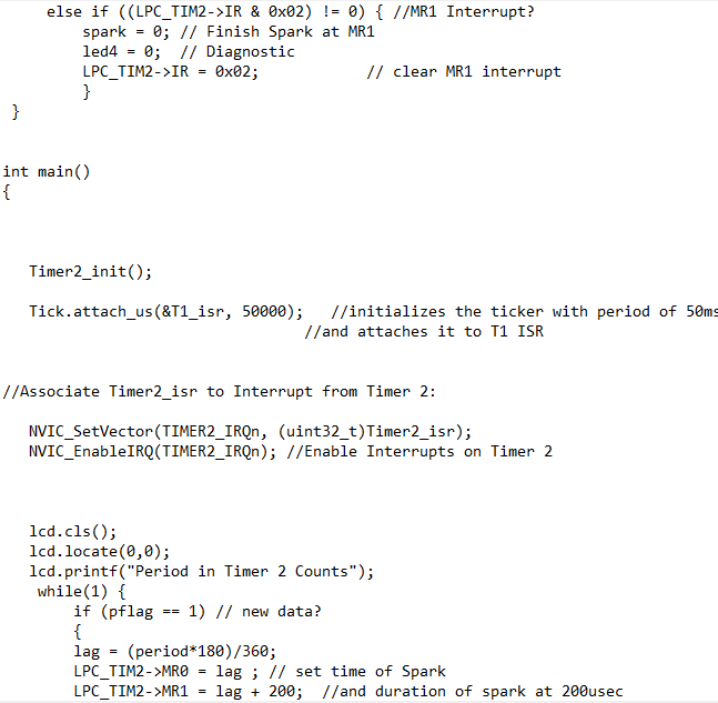 Question Using Mbed Copy the code below and modify | Chegg.com