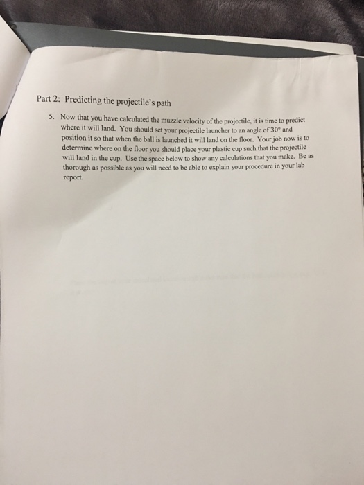 Solved Projectile Motion Introduction: In this lab you will | Chegg.com