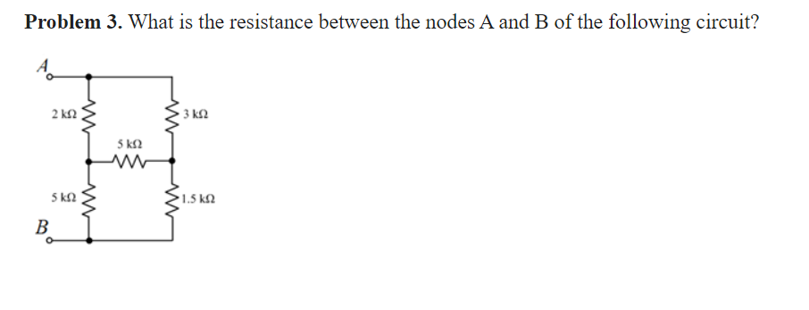 Solved Problem 3. ﻿What is the resistance between the nodes | Chegg.com