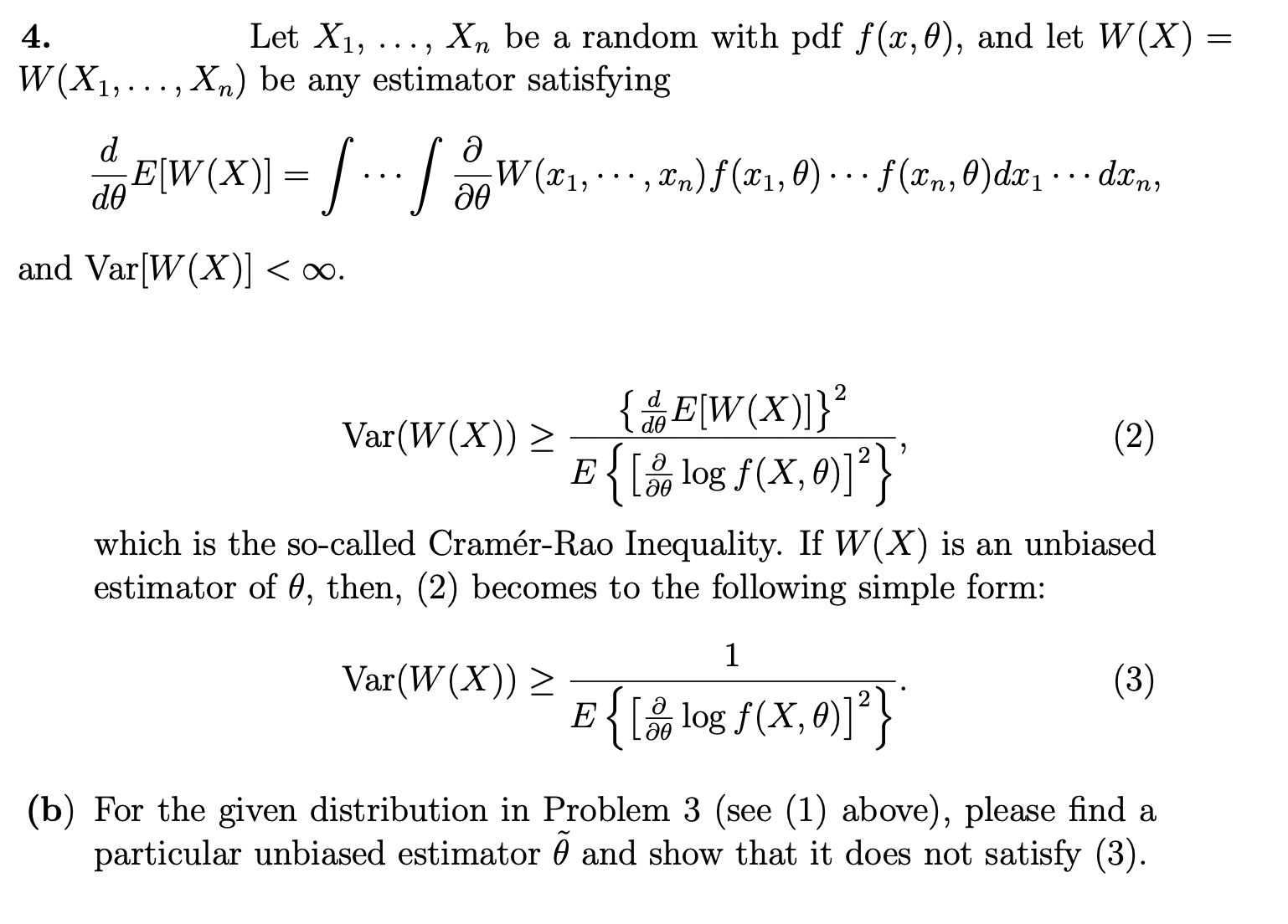Solved 3. Let X1,…,Xn be a random sample from an exponential | Chegg.com