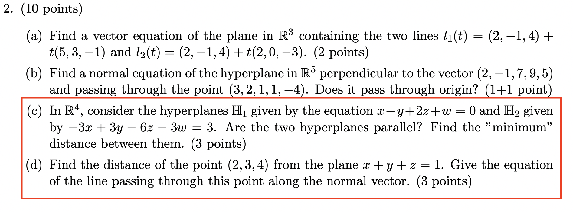 Solved (a) Find a vector equation of the plane in R3 | Chegg.com