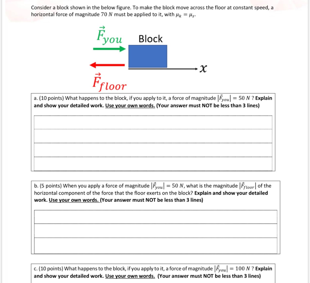 Solved Consider a block shown in the below figure. To make | Chegg.com